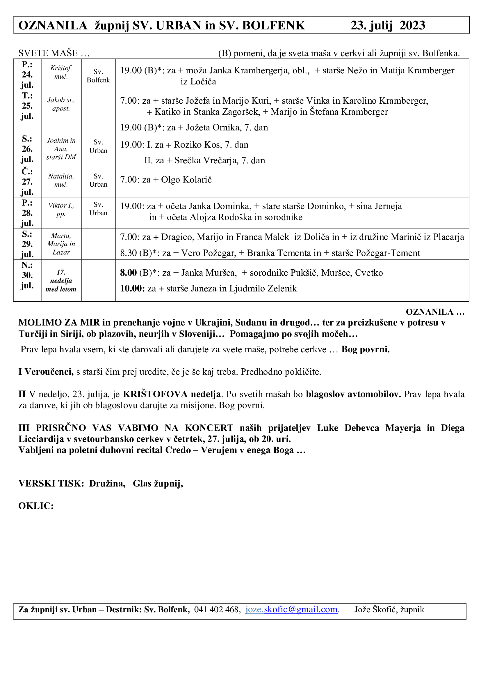 Župnija Sv. Urban ~ Destrnik